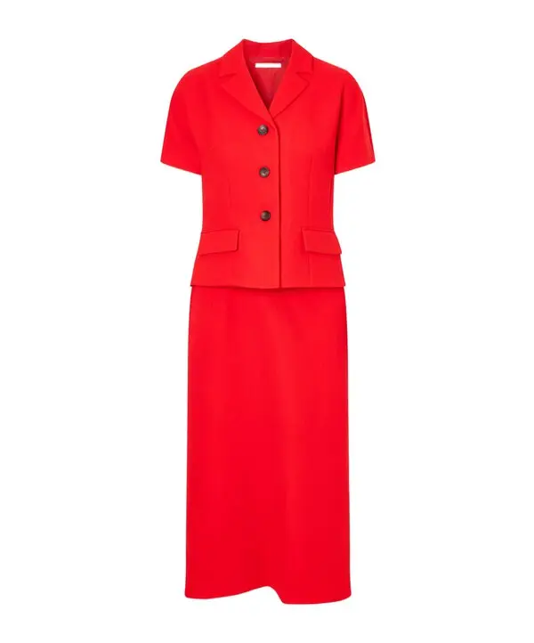 EMILIA WICKSTEAD Wool-crepe Midi Dress