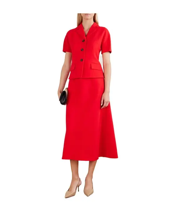 EMILIA WICKSTEAD Wool-crepe Midi Dress
