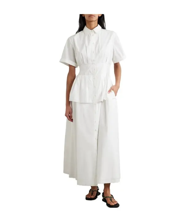 Rosie Assoulin Cotton-poplin Maxi Shirt Dress