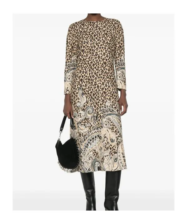 Etro Leopard-print Midi Dress - No