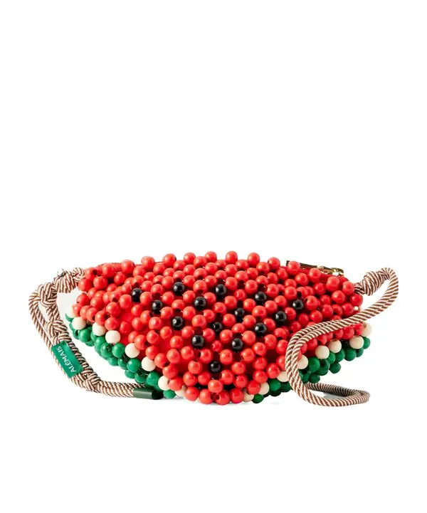 ALEMAIS Multicolor Woodenbead Woven Crossbody Bag