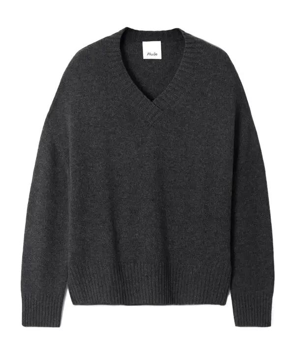 ALLUDE Cashmere V-neck Sweater - No