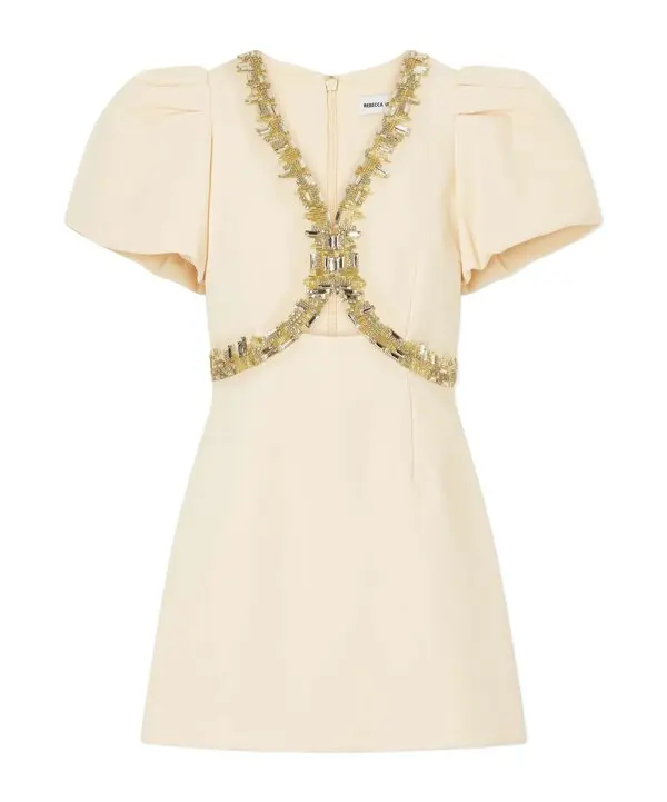 Rebecca Vallance Alexandrite Embellished Cady Mini Dress - No