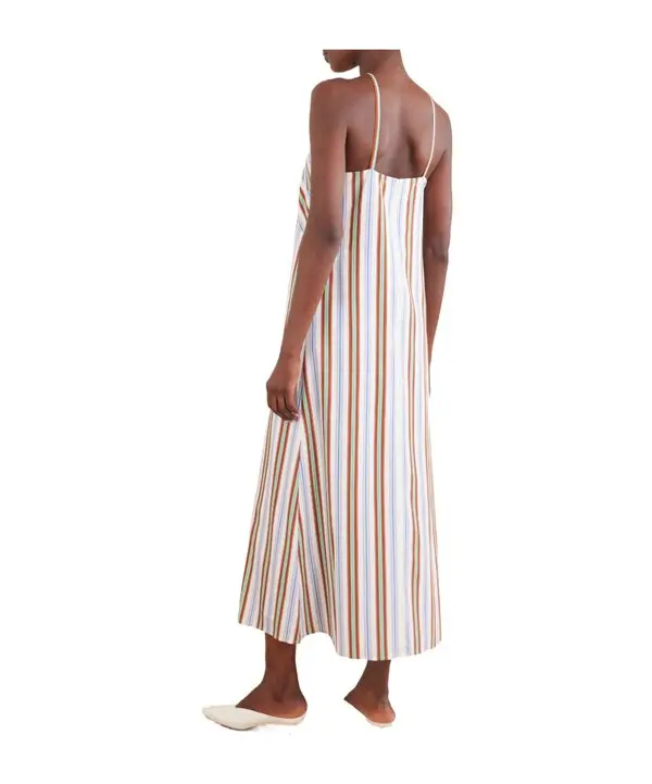 Rosie Assoulin Maybe Striped Poplin Maxi Dress