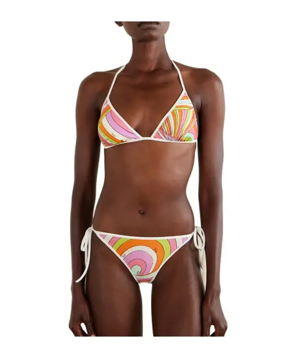 Emilio Pucci Printed Triangle Bikini Top
