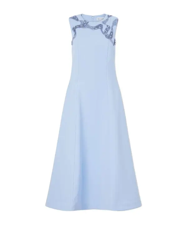 Rebecca Vallance Embellished Cady Midi Dress