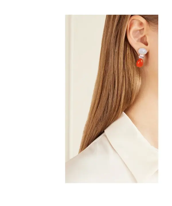 JENNIFER BEHR Two-tone Spliced Teardrop Earrings