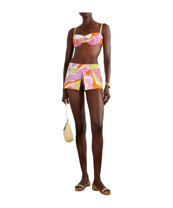 Emilio Pucci Printed Cotton-terry Shorts