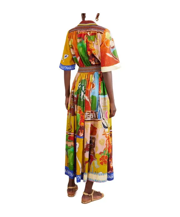 ALEMAIS Mlak Graphic-print Maxi Dress
