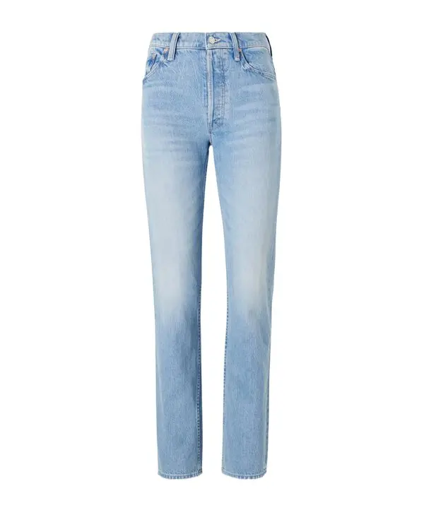 MOTHER The Tomcat Skimp High-rise Straight-leg Jeans - Blue