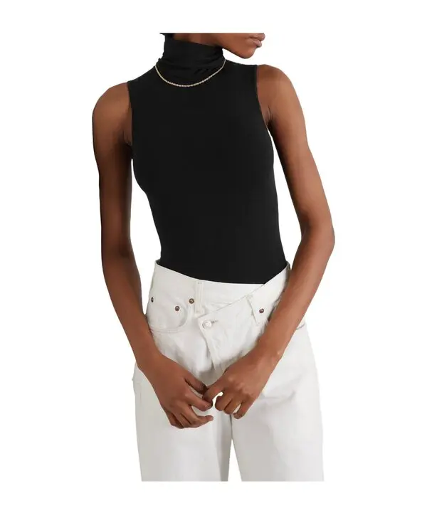 Wolford Stretch Modal-blend Turtleneck Thong Bodysuit