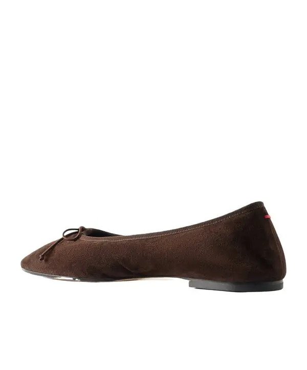 AeydĒ Tiby Bow-detailed Suede Ballet Flats