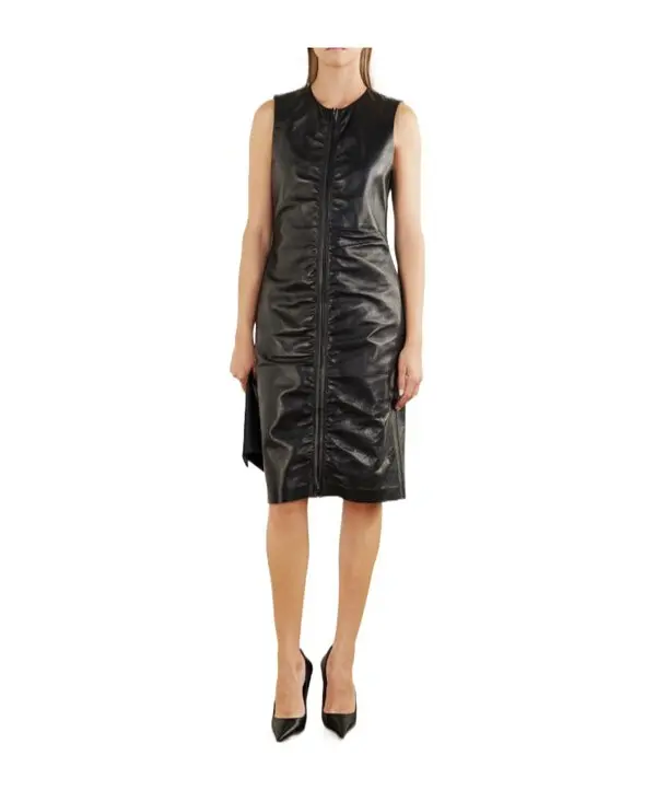 TOM FORD Leather Midi Dress