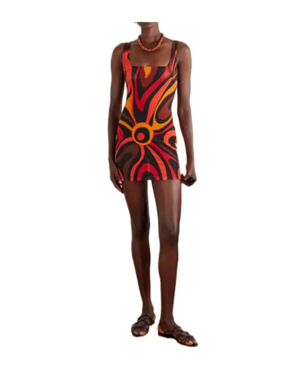 Emilio Pucci Printed Mesh Mini Dress