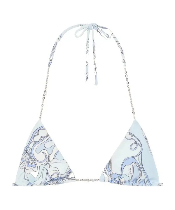 Emilio Pucci Printed Triangle Bikini Top