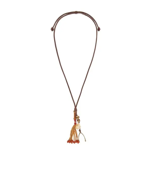 Johanna Ortiz Leather Cord Necklace - No