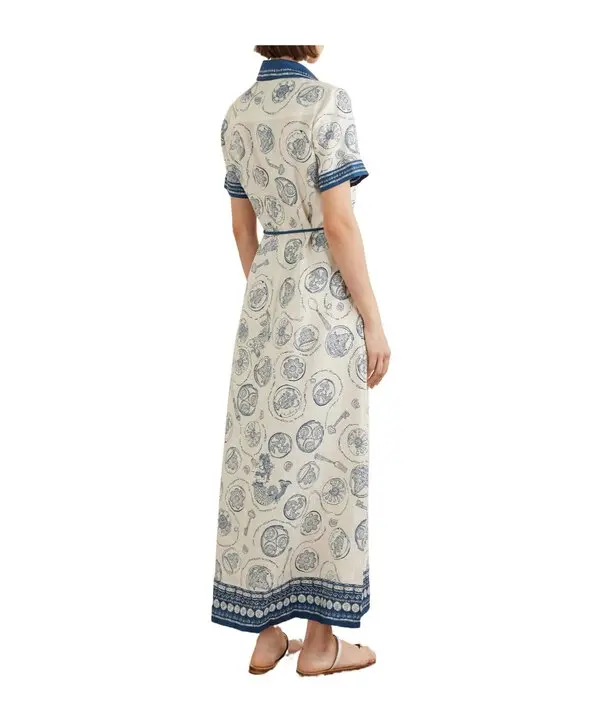 ALEMAIS Lucky Belted Maxi Shirt Dress