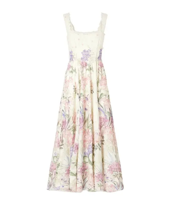 Charo Ruiz Ibiza Floral Printed Cotton-blend Maxi Dress