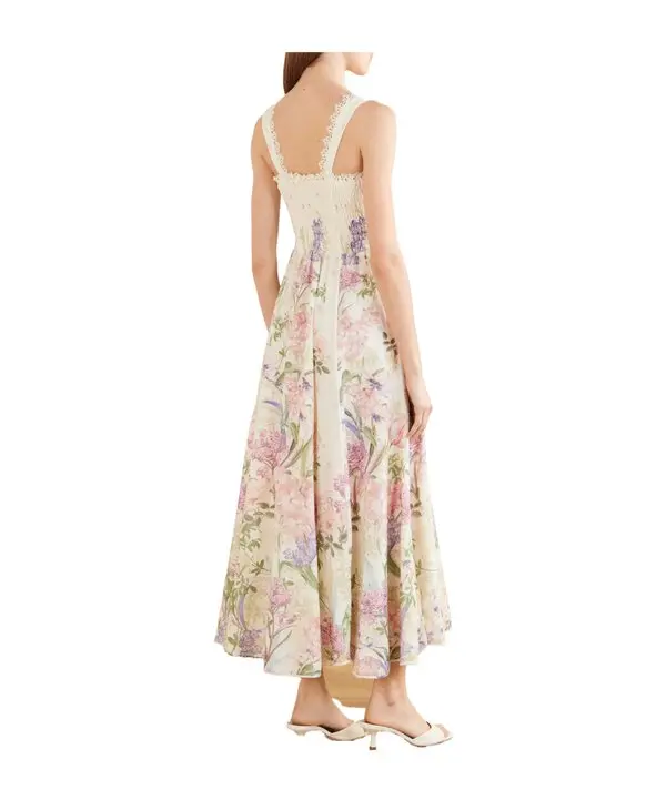 Charo Ruiz Ibiza Floral Printed Cotton-blend Maxi Dress