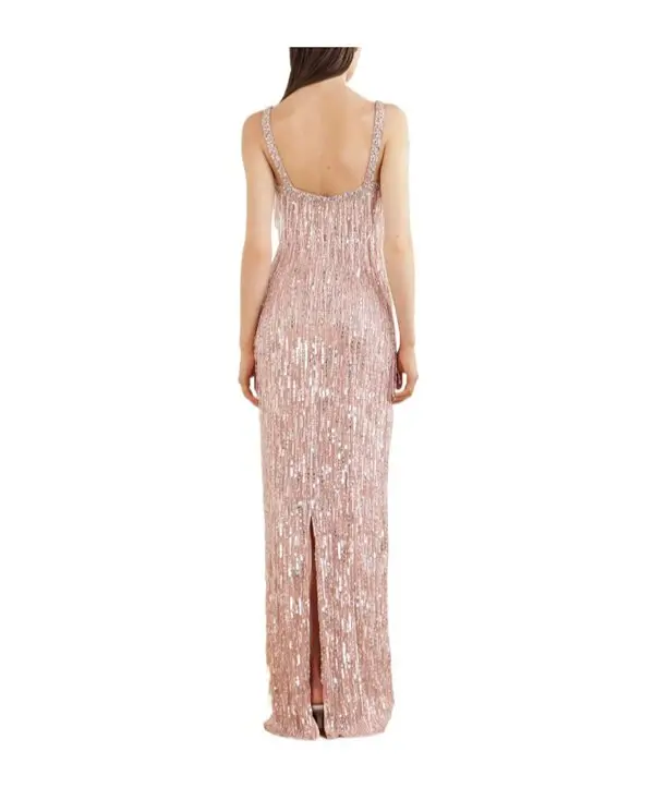 Jenny Packham Crystal-embellished Sequined Tulle Gown