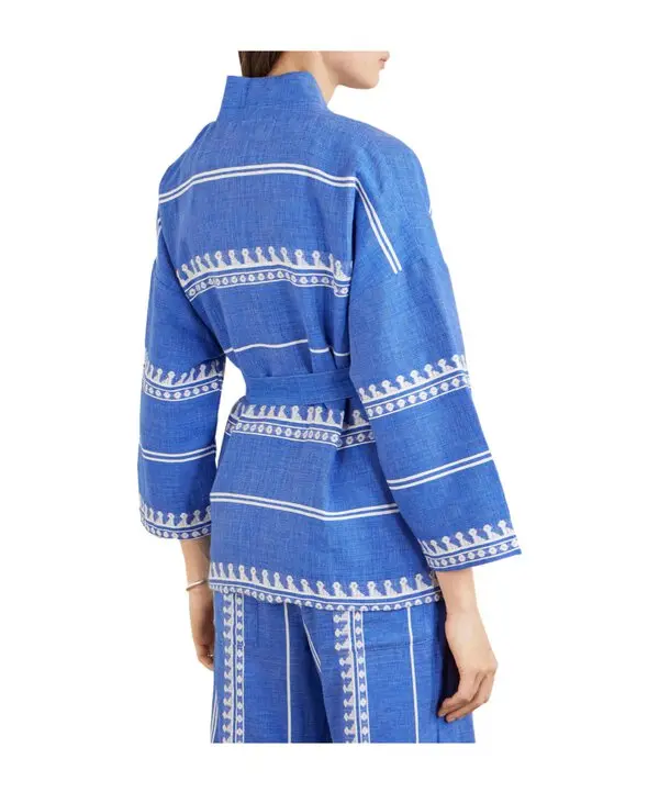 LEMLEM Tie-detailed Cotton-gauze Jacket