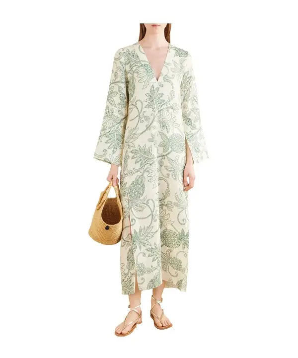 LEMLEM Printed Linen Maxi Dress