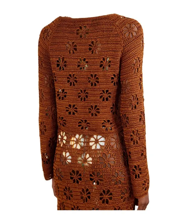 Calle Del Mar Cropped Crocheted Cardigan
