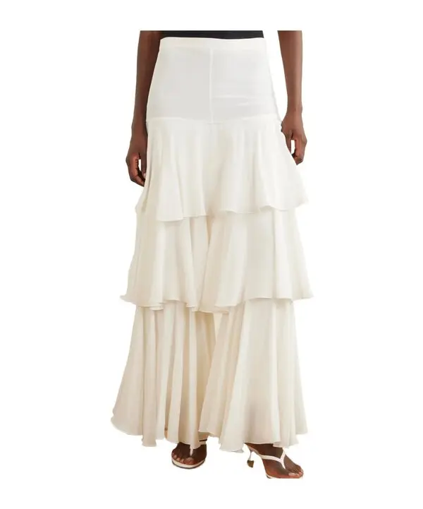 Sharon Wauchob Ruffled Silk Wide-leg Pants