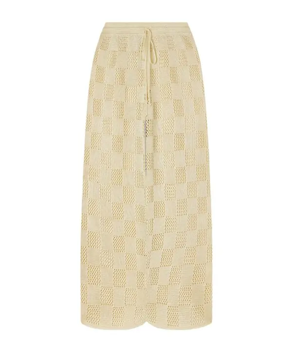 Calle Del Mar Checked Woven Wide-leg Pants - No
