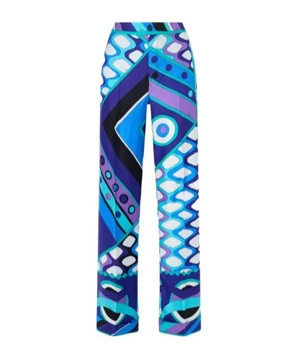 Emilio Pucci Printed Silk-twill Wide-leg Pants