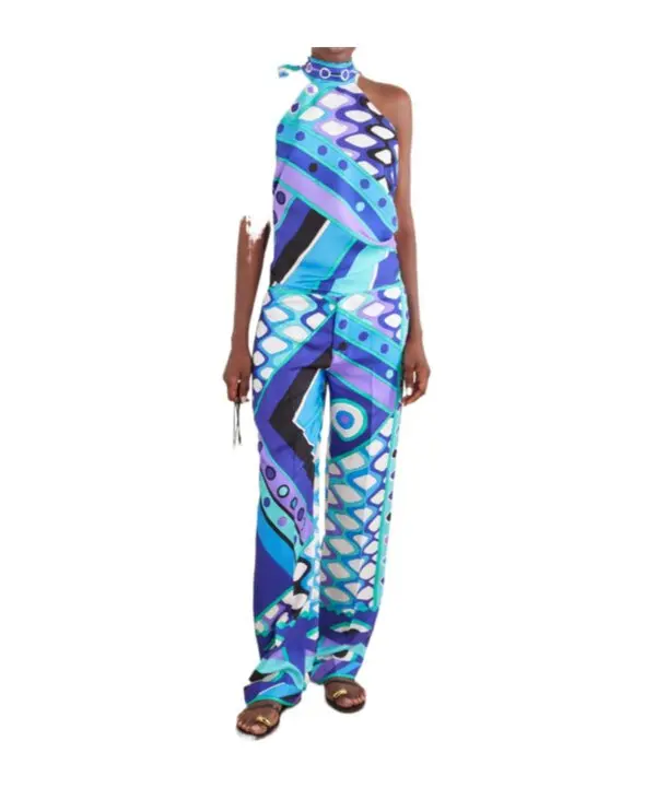 Emilio Pucci Printed Silk-twill Wide-leg Pants