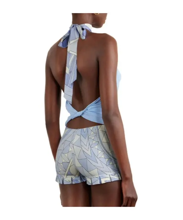 Emilio Pucci Pleated Printed Cotton-jersey Shorts