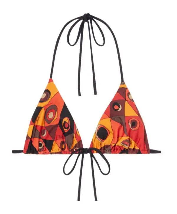Emilio Pucci Printed Triangle Bikini Top