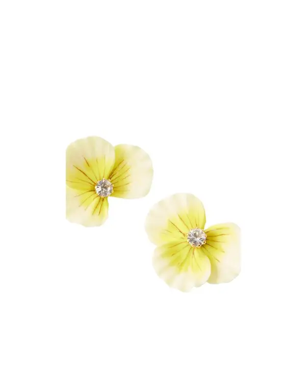 JENNIFER BEHR Pale Floral Stud Earrings
