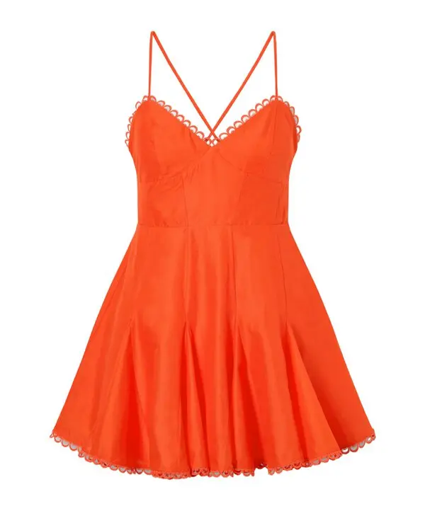 Charo Ruiz Ibiza Guipure Lace-trimmed Cotton-blend Voile Mini Dress