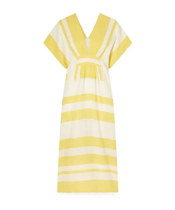 LEMLEM Striped Cotton-blend Maxi Dress