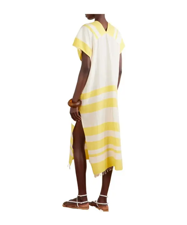 LEMLEM Striped Cotton-blend Maxi Dress