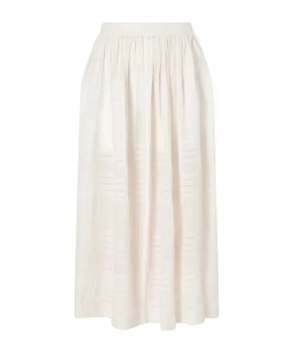 LEMLEM Striped Cotton Midi Skirt - No