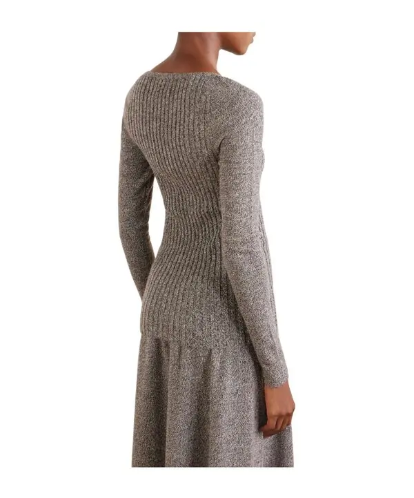 THE ELDER STATESMAN Marl Knitted Cashmere T-shirt