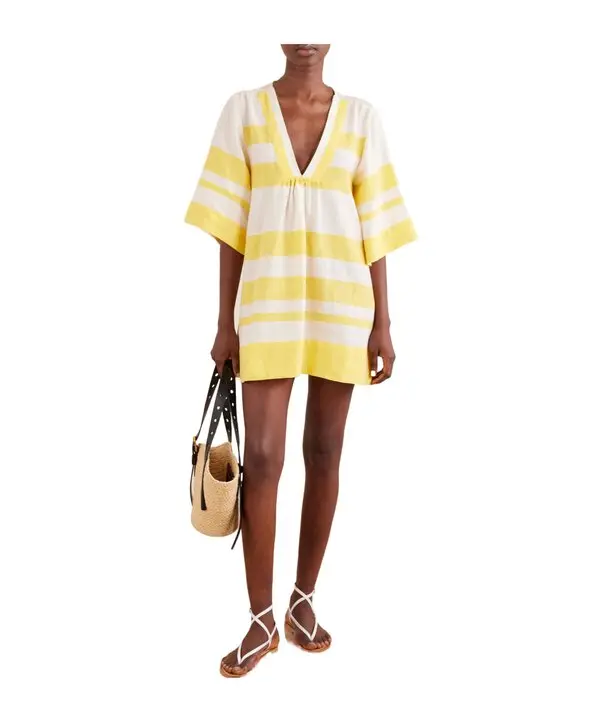 LEMLEM Striped Cotton Kaftan
