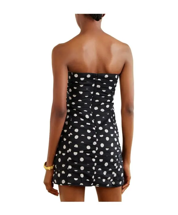 Charo Ruiz Ibiza Ruffled Polka-dot Cotton-blend Voile Mini Dress