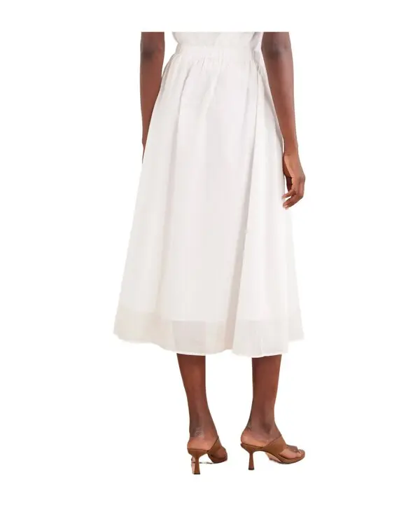 Rosie Assoulin Easy Does It Cotton-voile Midi Skirt