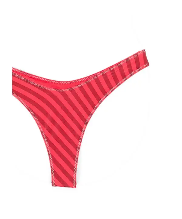 Frankies Bikinis Striped Swim Trunks