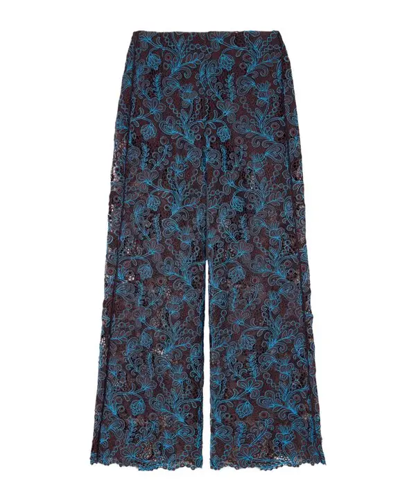 ALEMAIS Francine Lace Wide-leg Pants - No