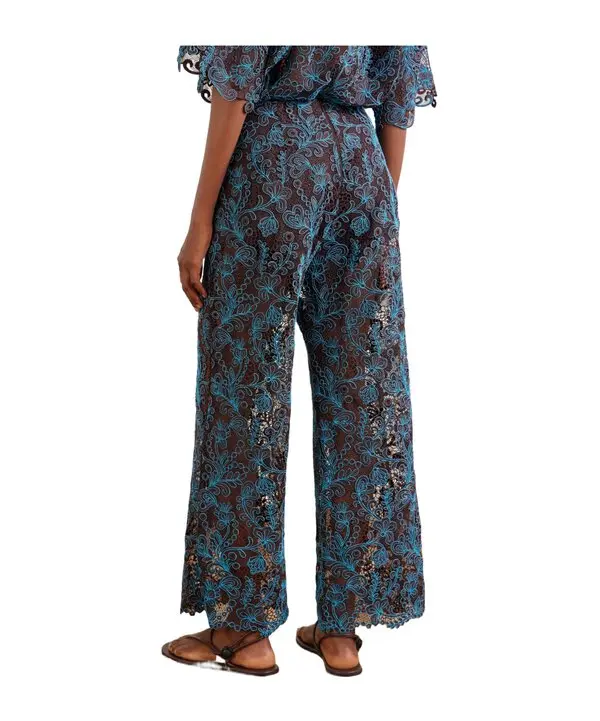ALEMAIS Francine Lace Wide-leg Pants - No