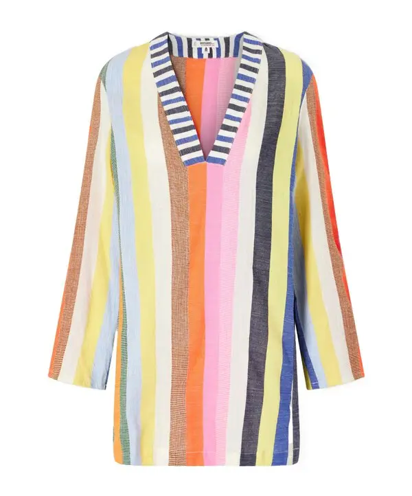 LEMLEM Striped Cotton-blend Mini Dress