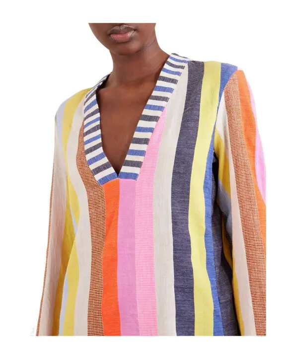 LEMLEM Striped Cotton-blend Mini Dress