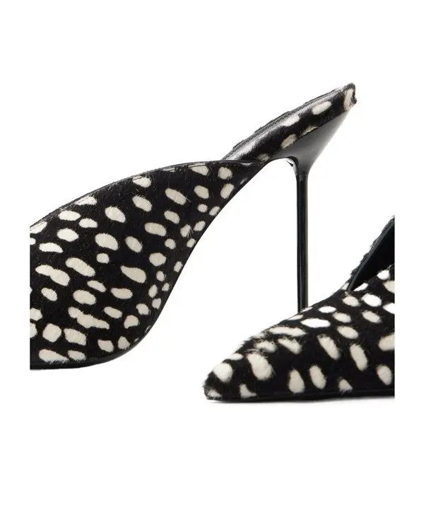 Paris Texas Printed Calf Hair Mules