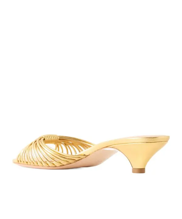 LOEFFLER RANDALL Metallic Leather Mules