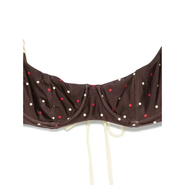 Frankies Bikinis Polka-dot Bikini Top